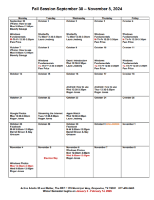 Active Adult Computer Classes - GoGrapevine